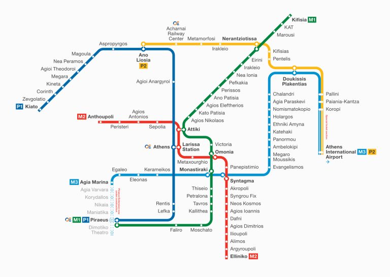 Athens Metro Map 2025: Lines, Stations, Timetable, Prices, and Airport ...