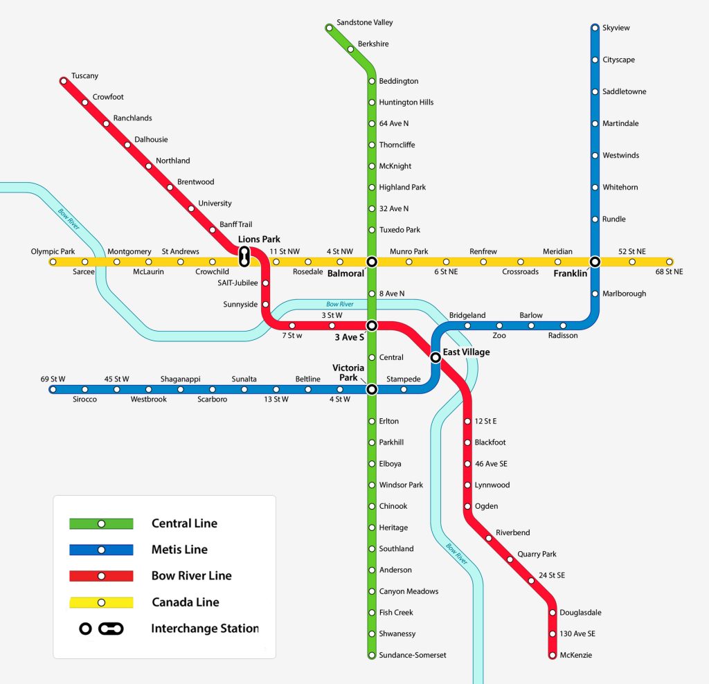 Calgary C-Train — Map, Lines, Route, Hours, Tickets