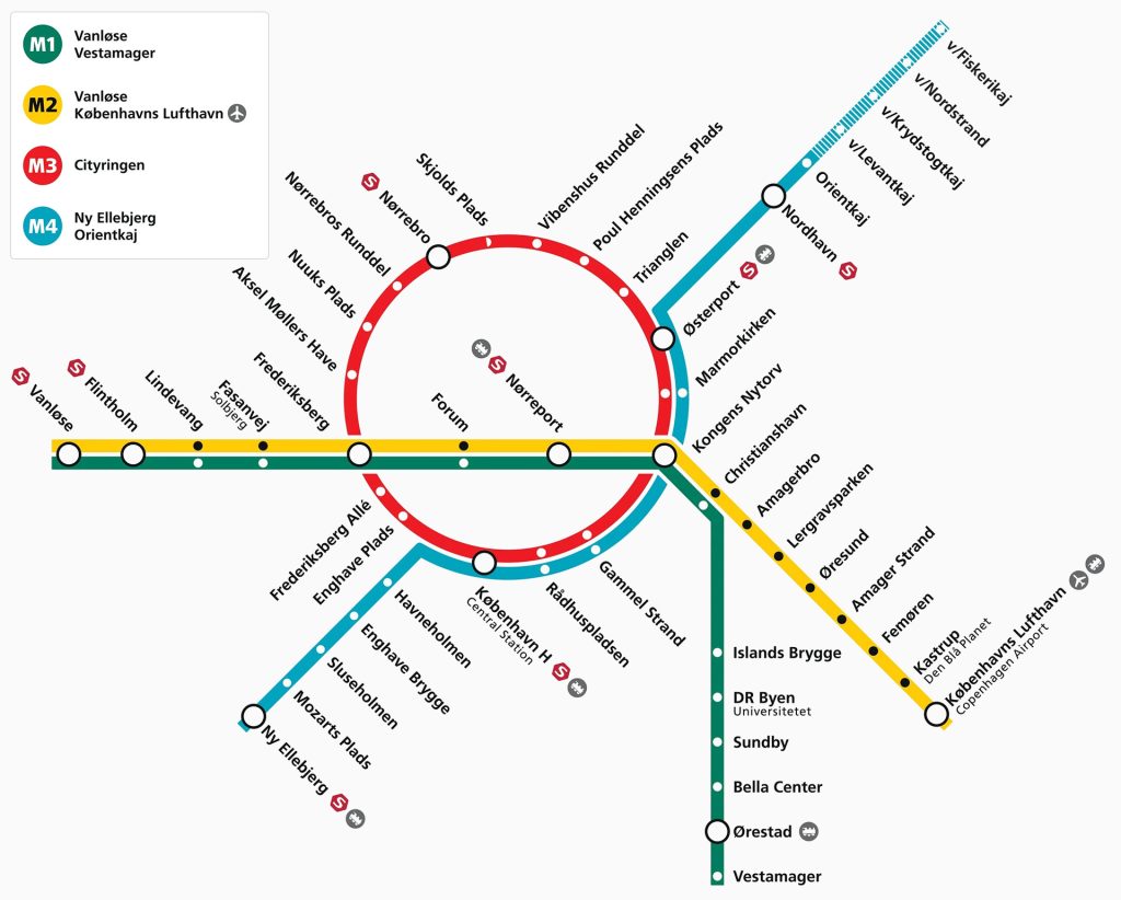 Copenhagen Metro Map, Stations, Tickets and Operating Hours