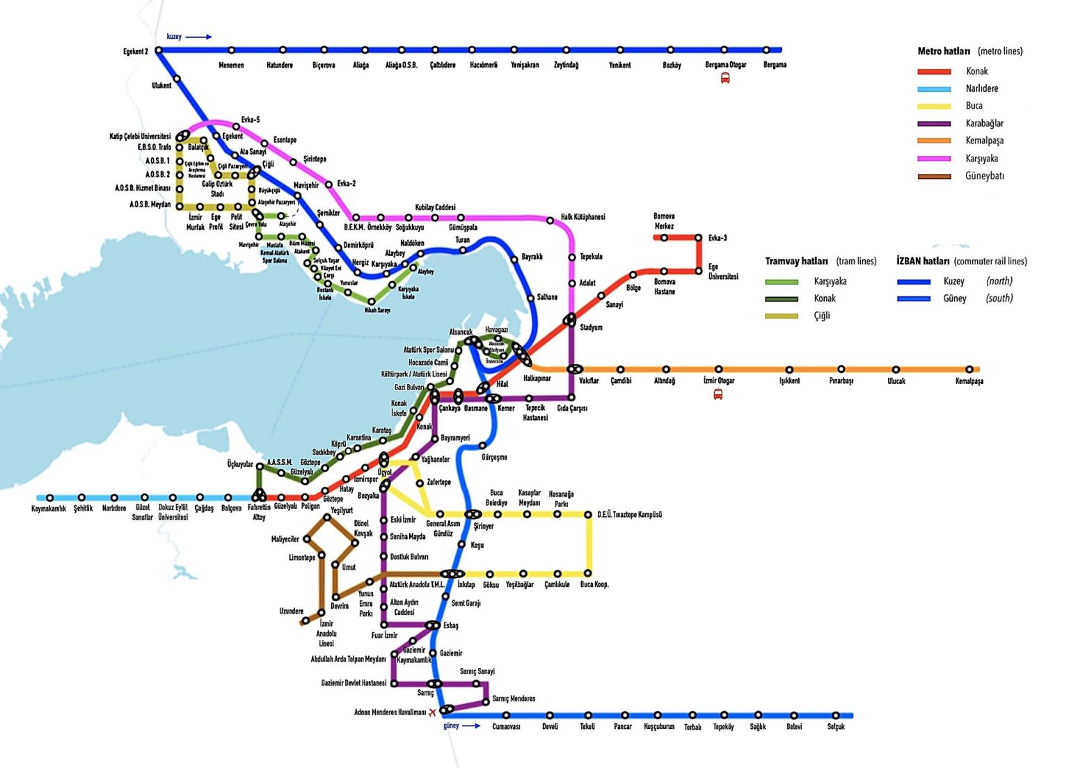 Izmir Metro — Map, Lines, Route, Hours, Tickets