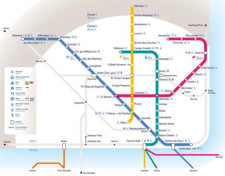 Lisbon Metro Map, Tickets, Hours and Stations