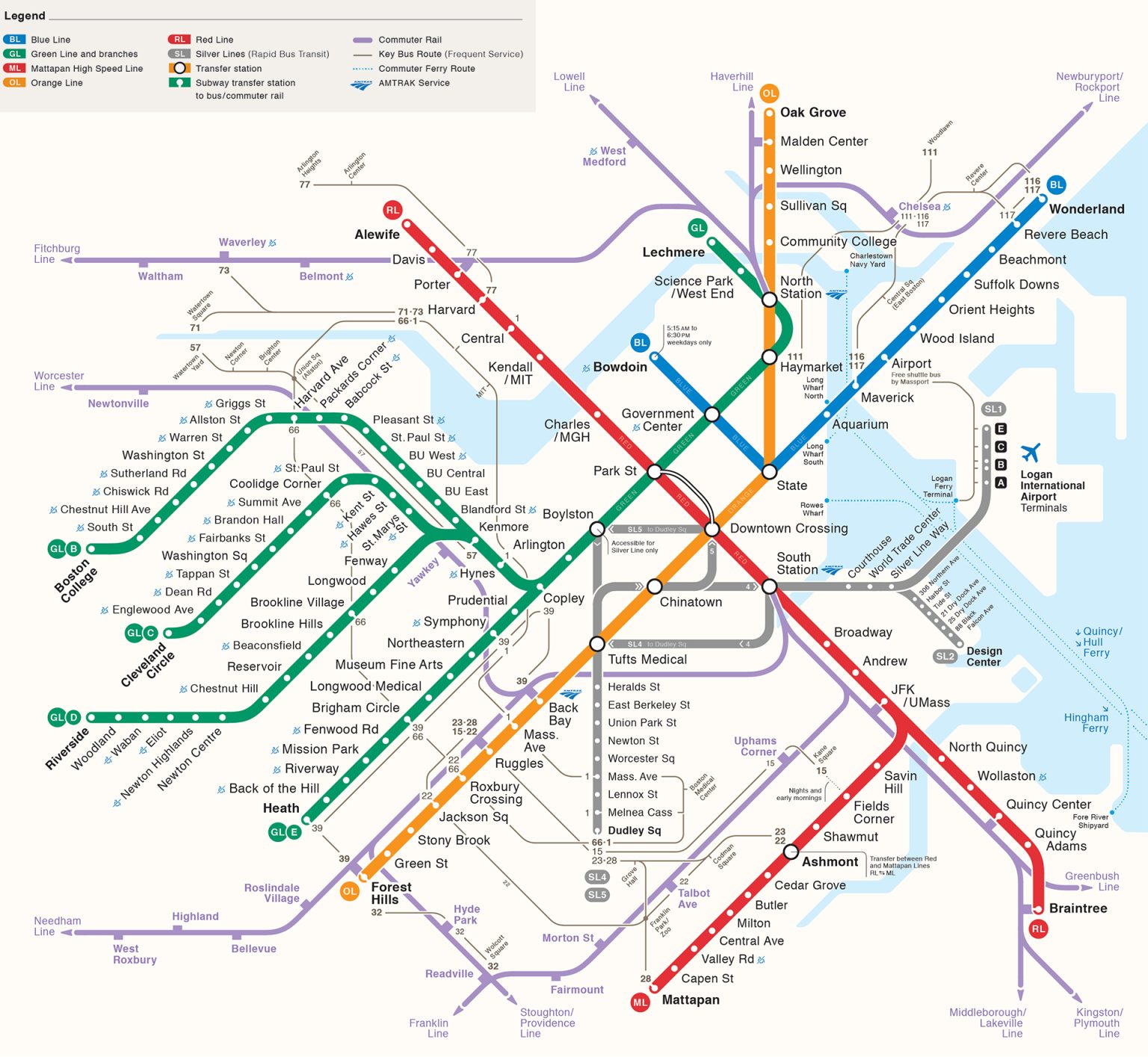 MBTA Subway — Map, Lines, Route, Hours, Tickets