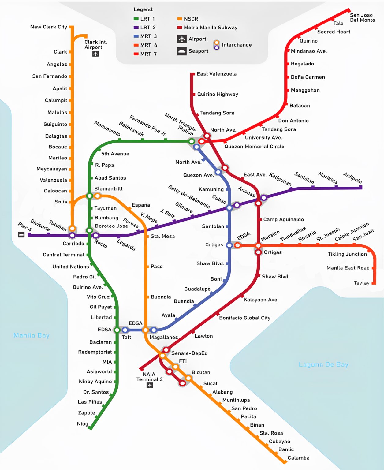 Manila Light Rail Transit System Map, Stations, Timetable and Fares