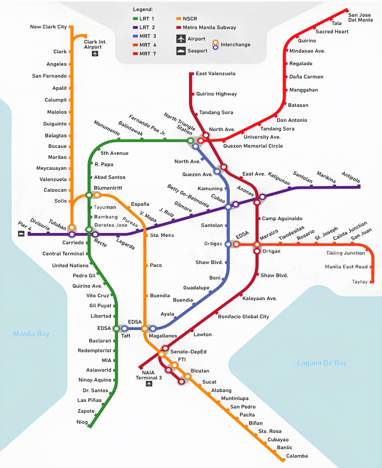 Manila Light Rail Transit System Map, Stations, Timetable and Fares