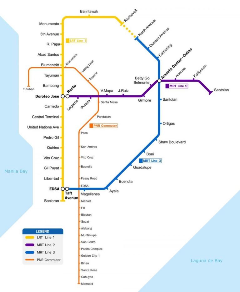 Manila Metro Rail — Map, Lines, Route, Hours, Tickets