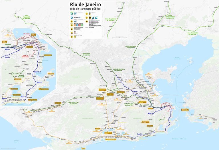 Rio de Janeiro Metro Map, Lines, Fares and Hours
