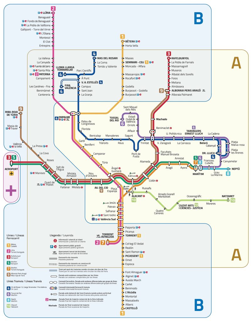 Metro Valencia — Map, Lines, Route, Hours, Tickets