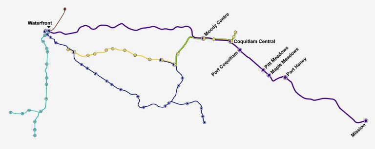 West Coast Express Map, Route, Stations, Fares and Hours